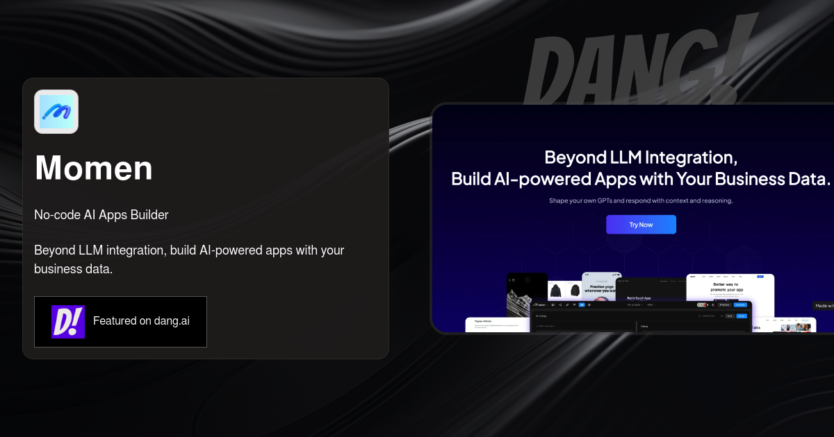 No-code AI Apps Builder - Momen