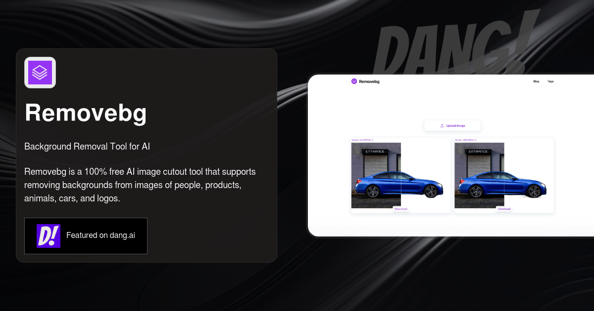 Background Removal Tool for AI - Removebg