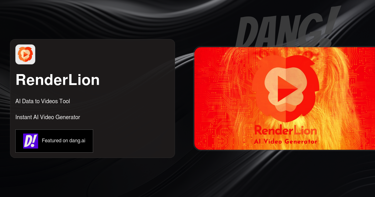 AI Data to Videos Tool - RenderLion