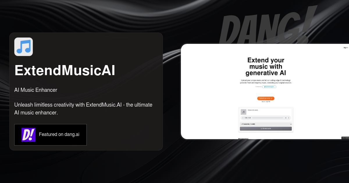 AI Music Enhancer - ExtendMusicAI