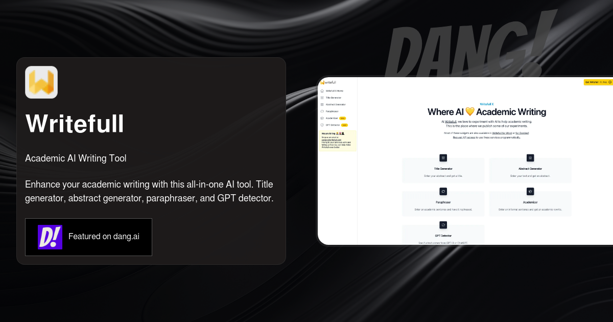 Academic AI Writing Tool - Writefull