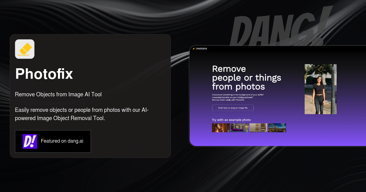 Remove Objects from Image AI Tool - Photofix