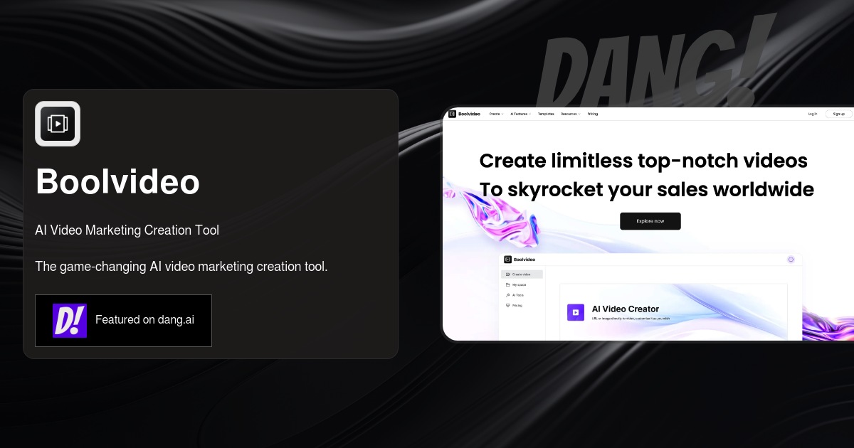 AI Video Marketing Creation Tool - Boolvideo