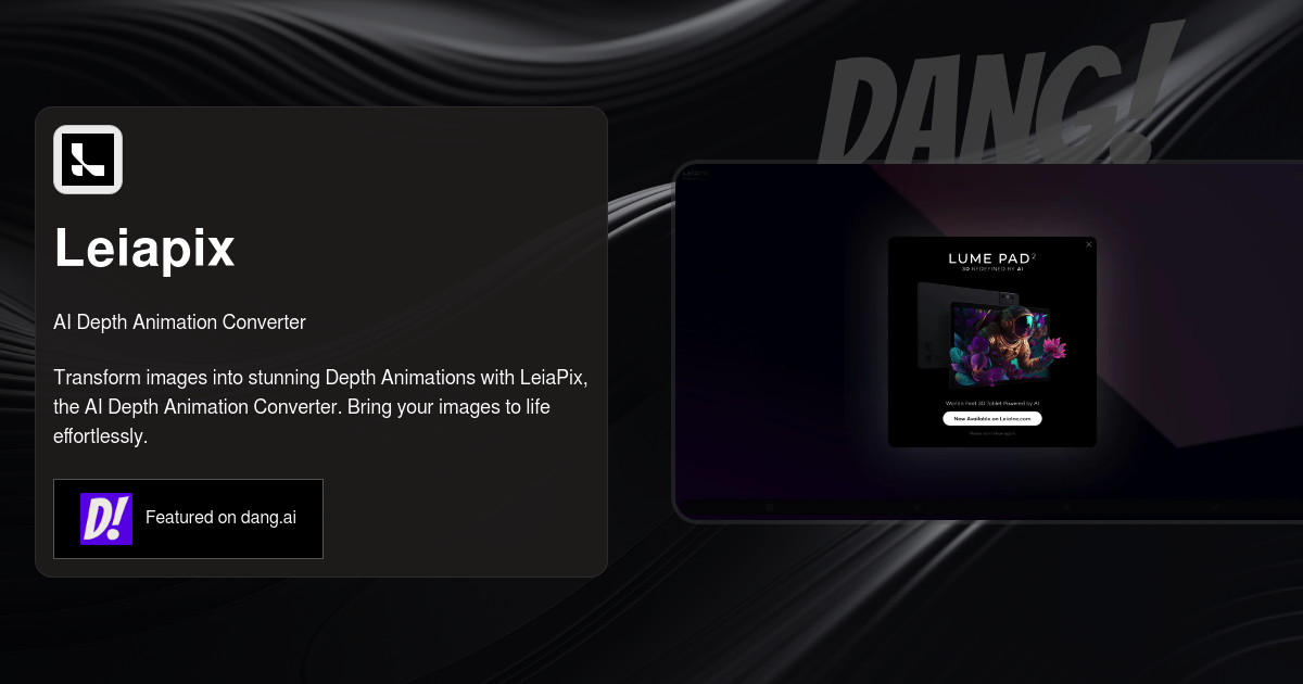 AI Depth Animation Converter - Leiapix