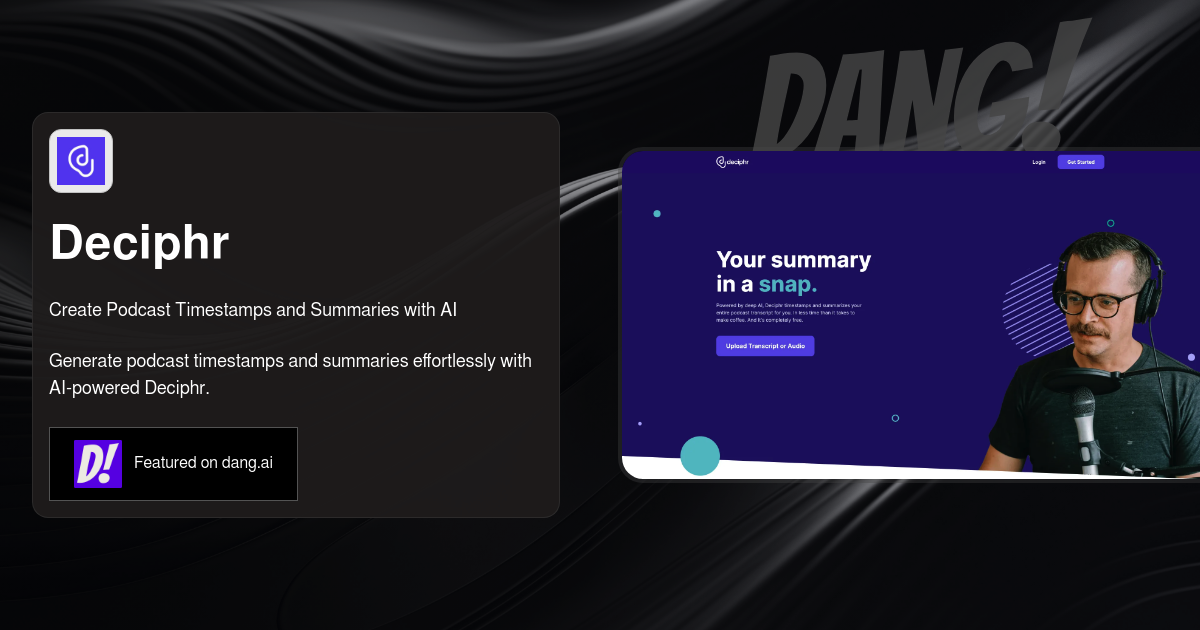 Create Podcast Timestamps and Summaries with AI - Deciphr