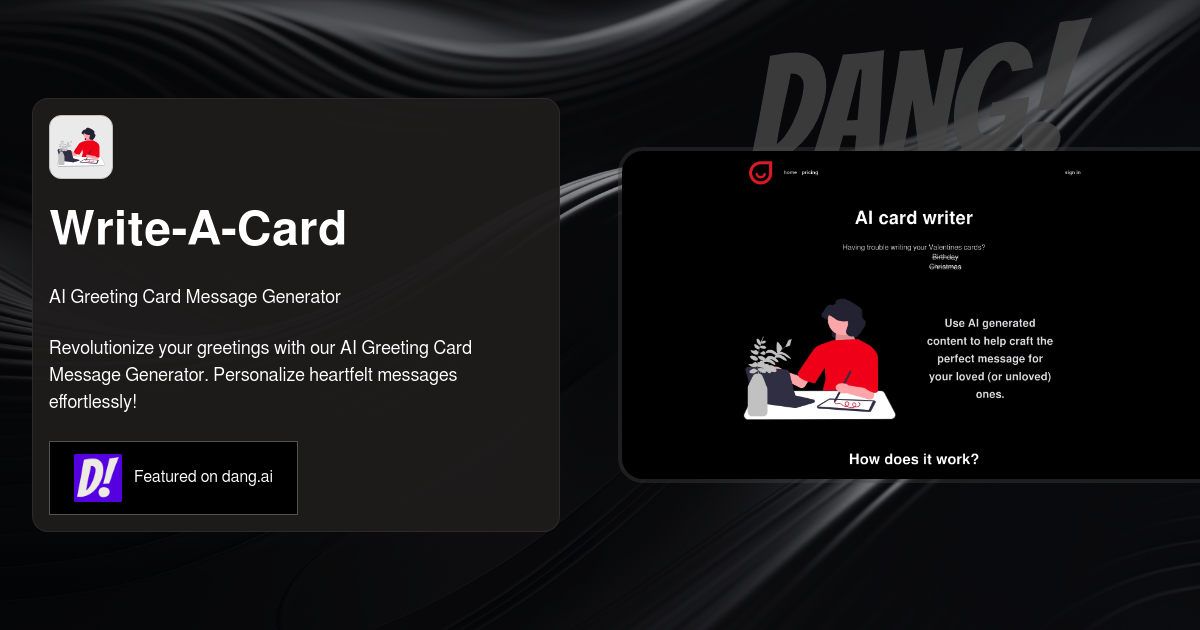 AI Greeting Card Message Generator - Write-A-Card