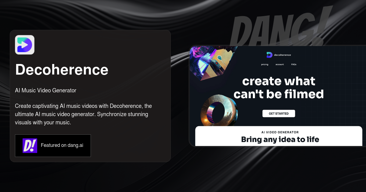 AI Music Video Generator - Decoherence
