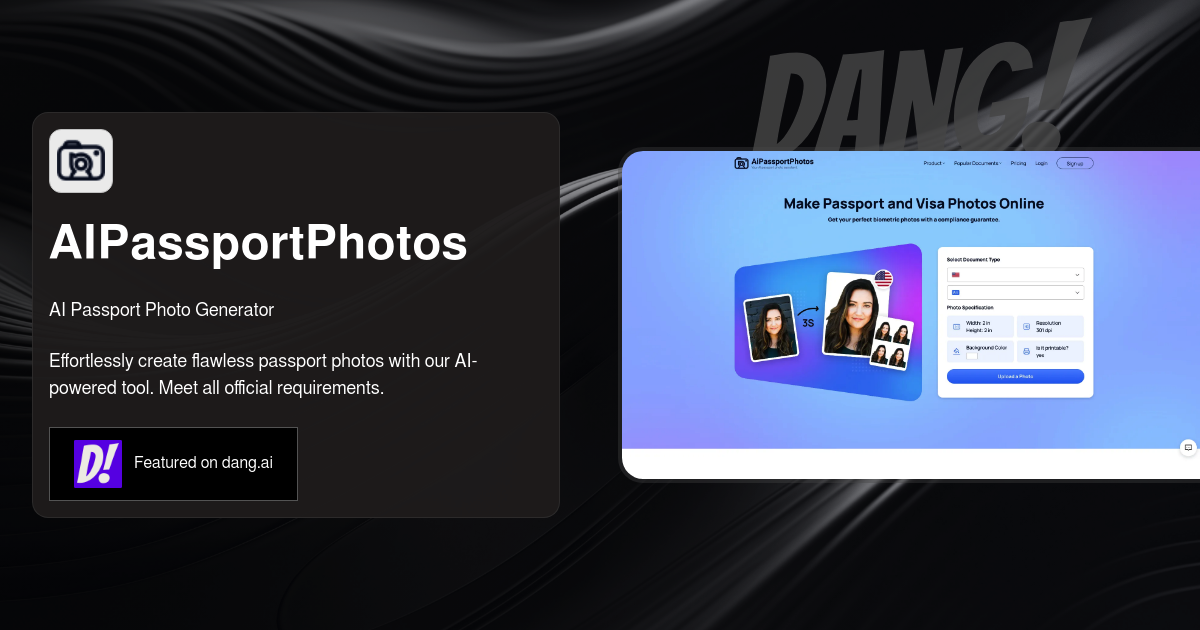 AI Passport Photo Generator - AIPassportPhotos