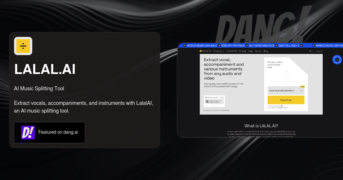 AI Music Splitting Tool - LALAL.AI