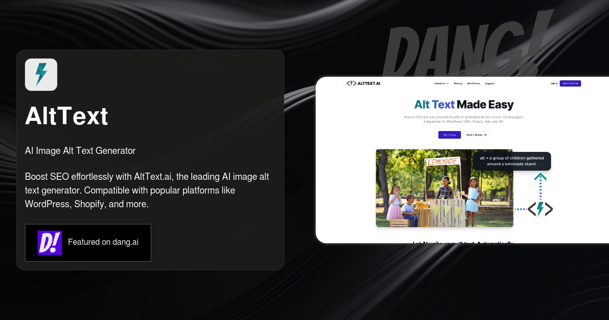 AI Image Alt Text Generator - AltText