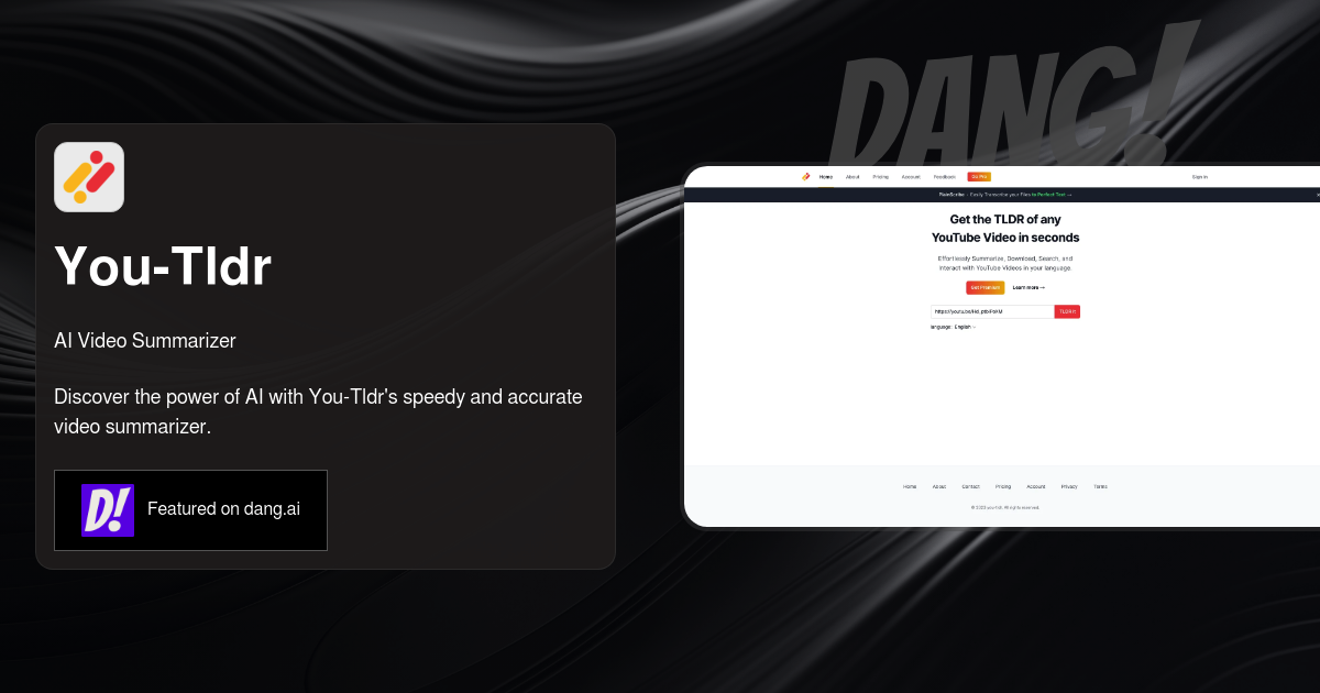 AI Video Summarizer - You-Tldr