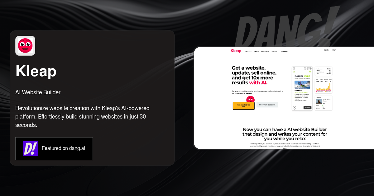 AI Website Builder - Kleap