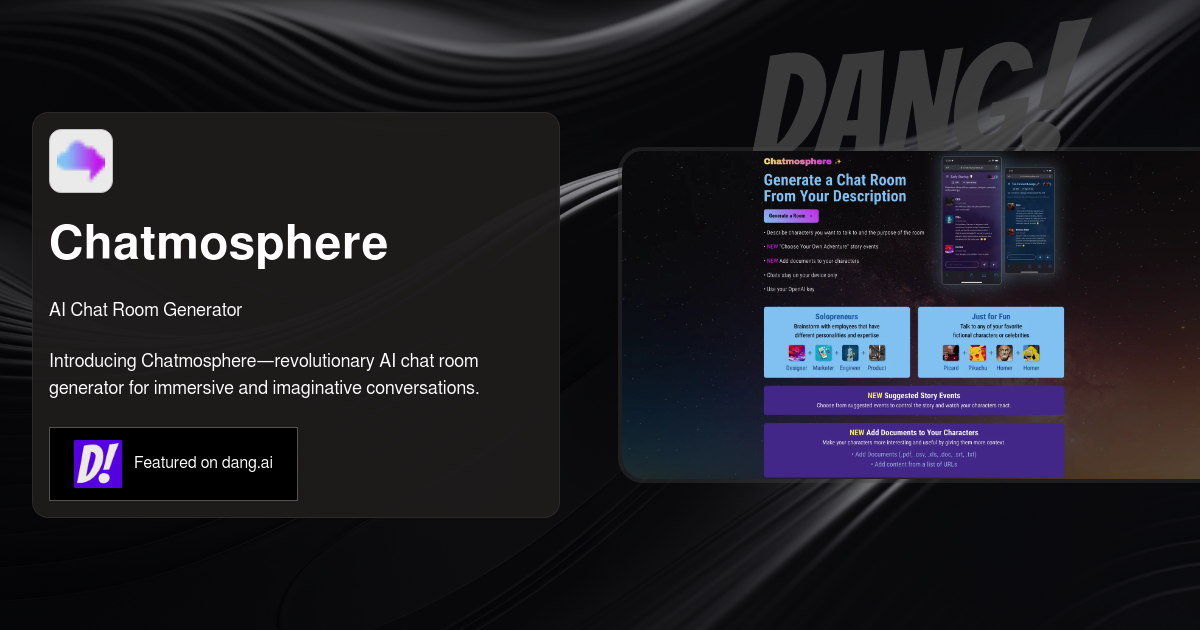 AI Chat Room Generator - Chatmosphere