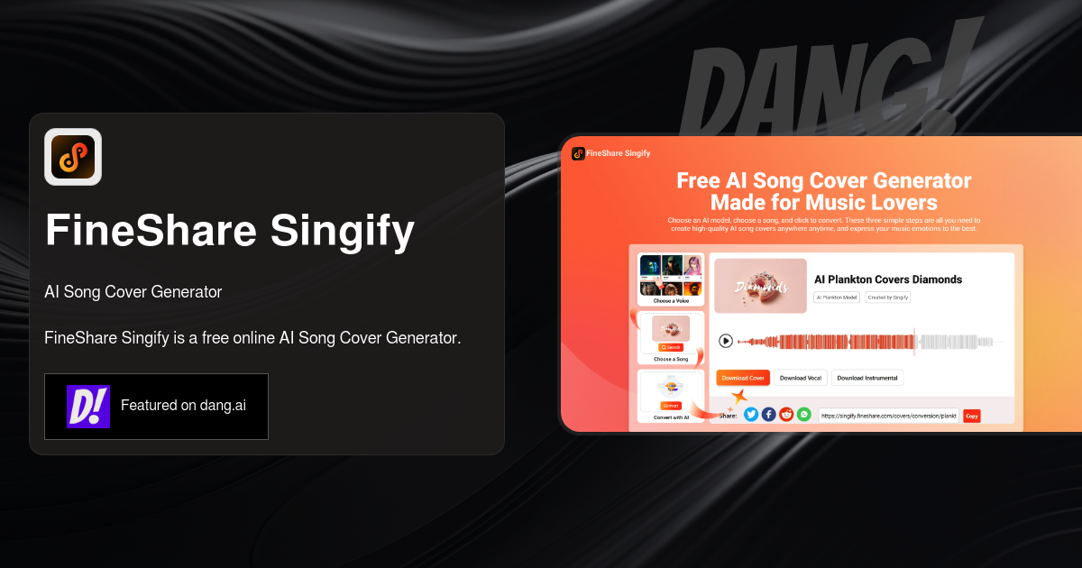 AI Song Cover Generator - FineShare Singify
