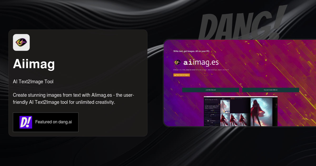 AI Text2Image Tool - Aiimag