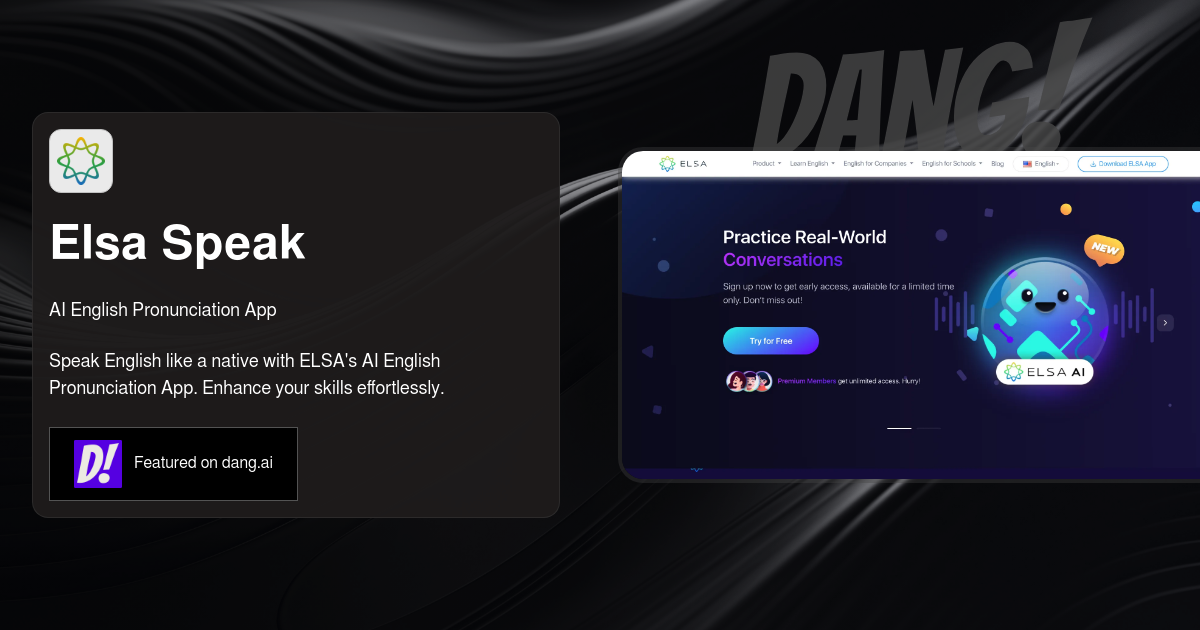 AI English Pronunciation App - Elsa Speak