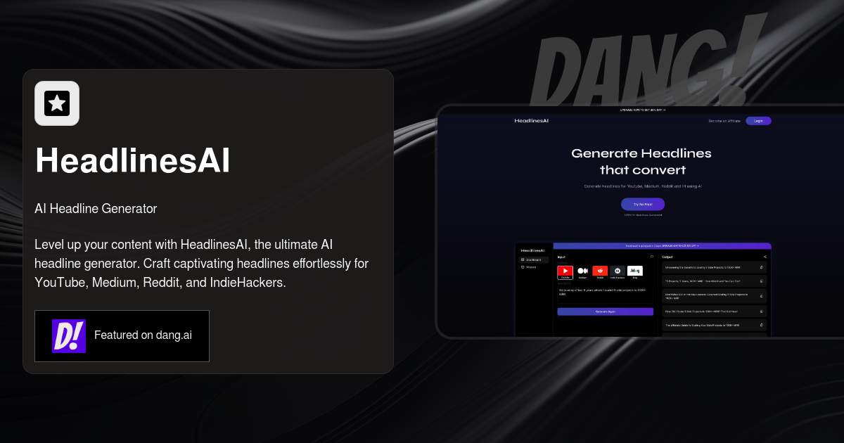 AI Headline Generator - HeadlinesAI