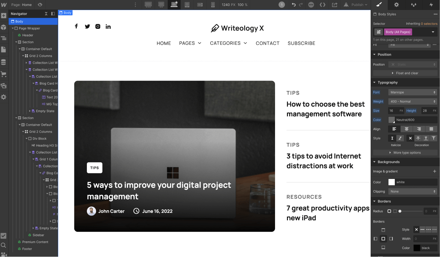 Start Here - Writeology X - Webflow Memberships Website template