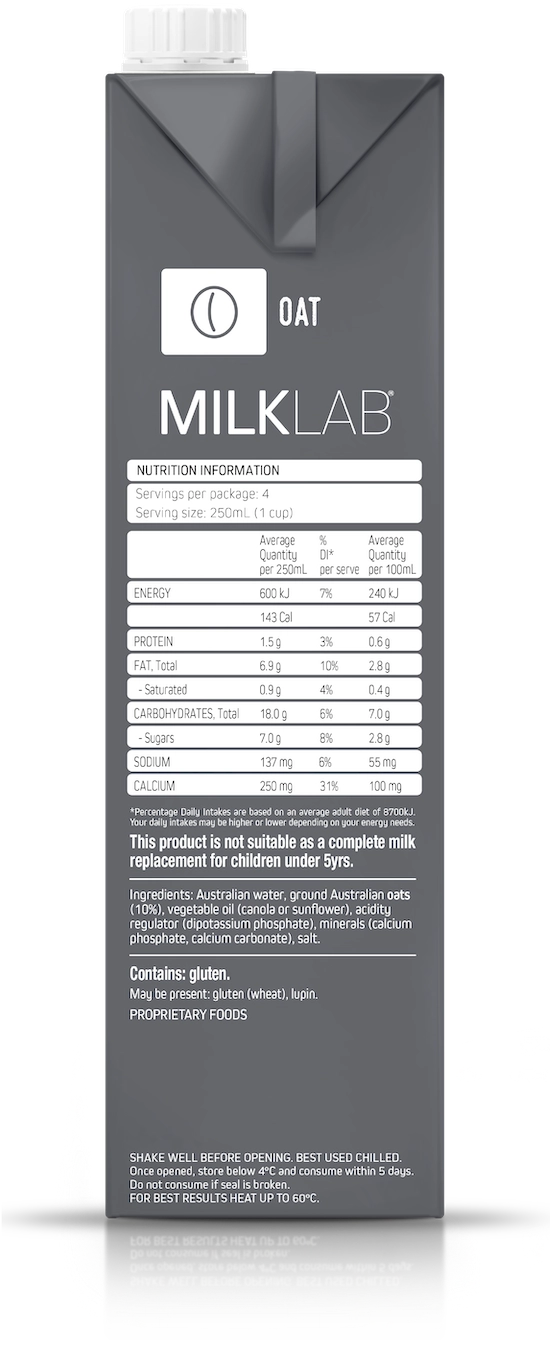 Barista Oat Milk For Coffee, Latte & Espresso | MILKLAB®