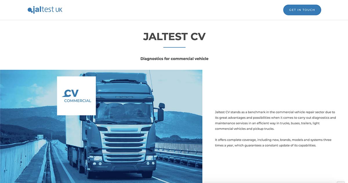Jaltest CV | Diagnostic Equipment For Trucks, Trailers, Buses & LCV