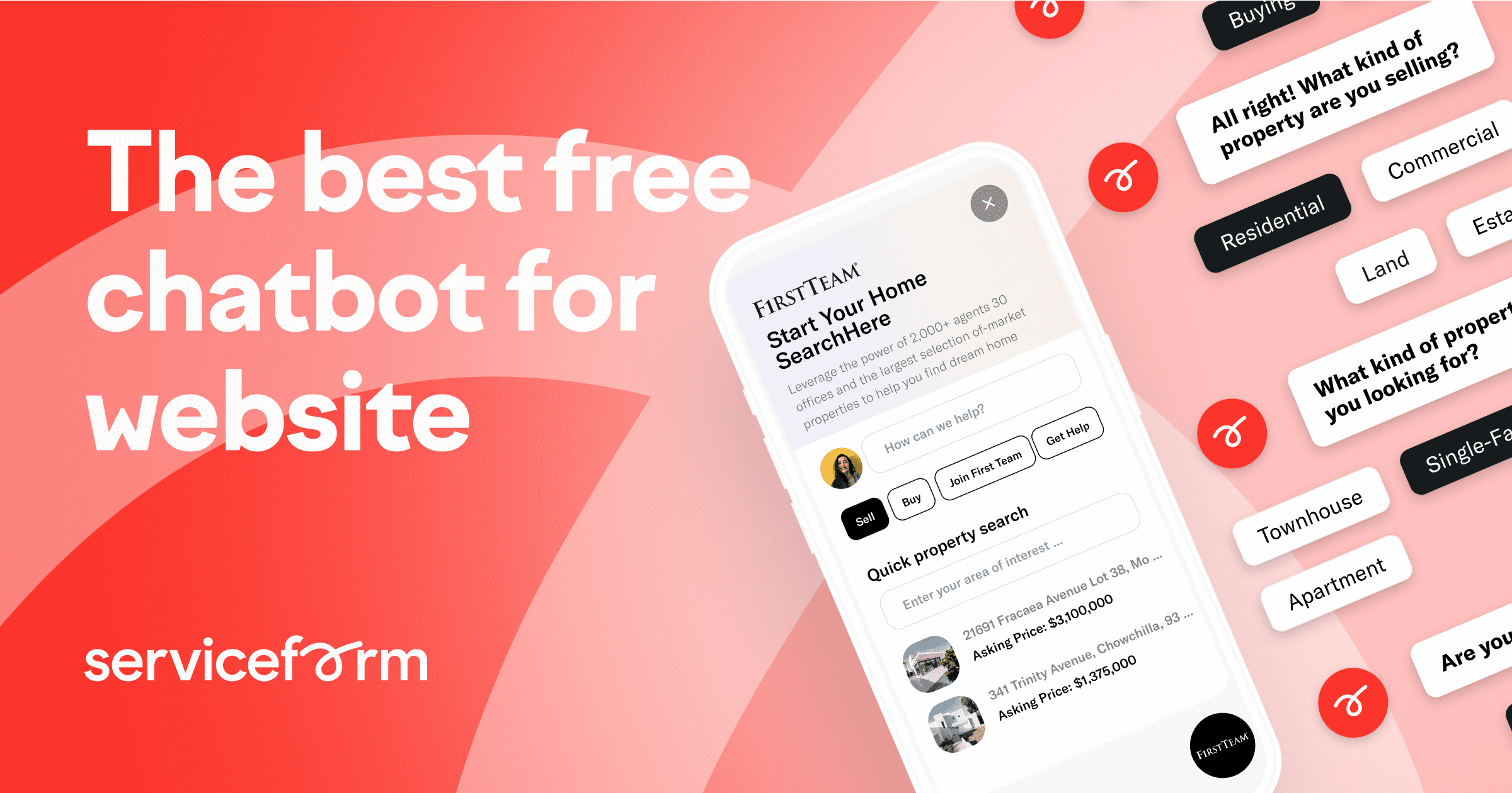 Best free chatbot for website - Serviceform