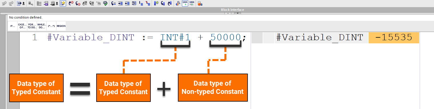 Constant Value Calculation (Typed and Non-Typed) in SCL