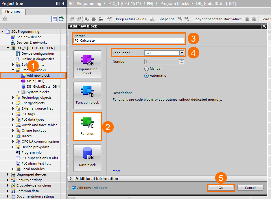 Floating-Point Value Calculation (REAL and LREAL) in SCL