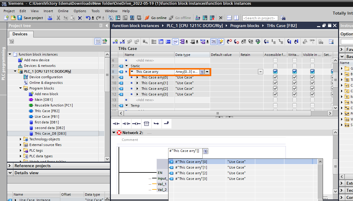 Understanding Function Block Instances (Single, Multi and Parameter) in Siemens TIA Portal