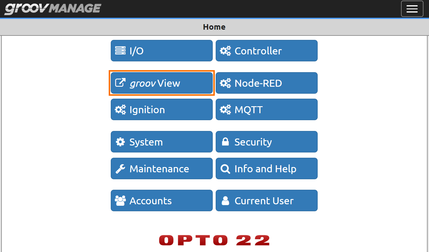 Opto 22 groov EPIC Learning Center groovView IO Status Programming