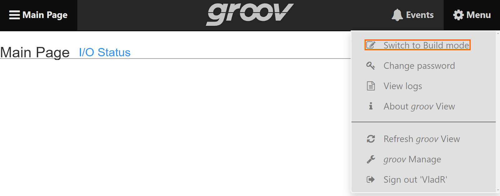 Opto 22 groov EPIC Learning Center groovView IO Status Programming
