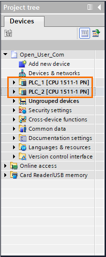 Open User Communication in Siemens TIA Portal