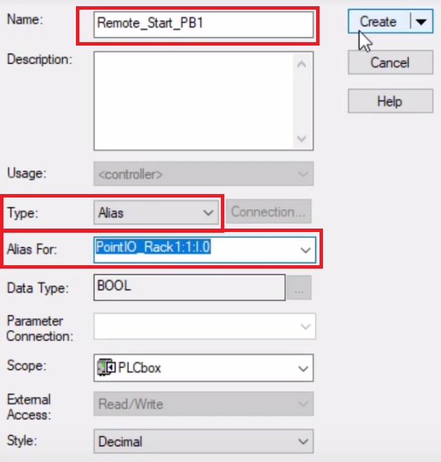 RSLogix 5000 Tag Structure - Creating Alias Tags for PLC Input Output Modules Point IO Studio 5000