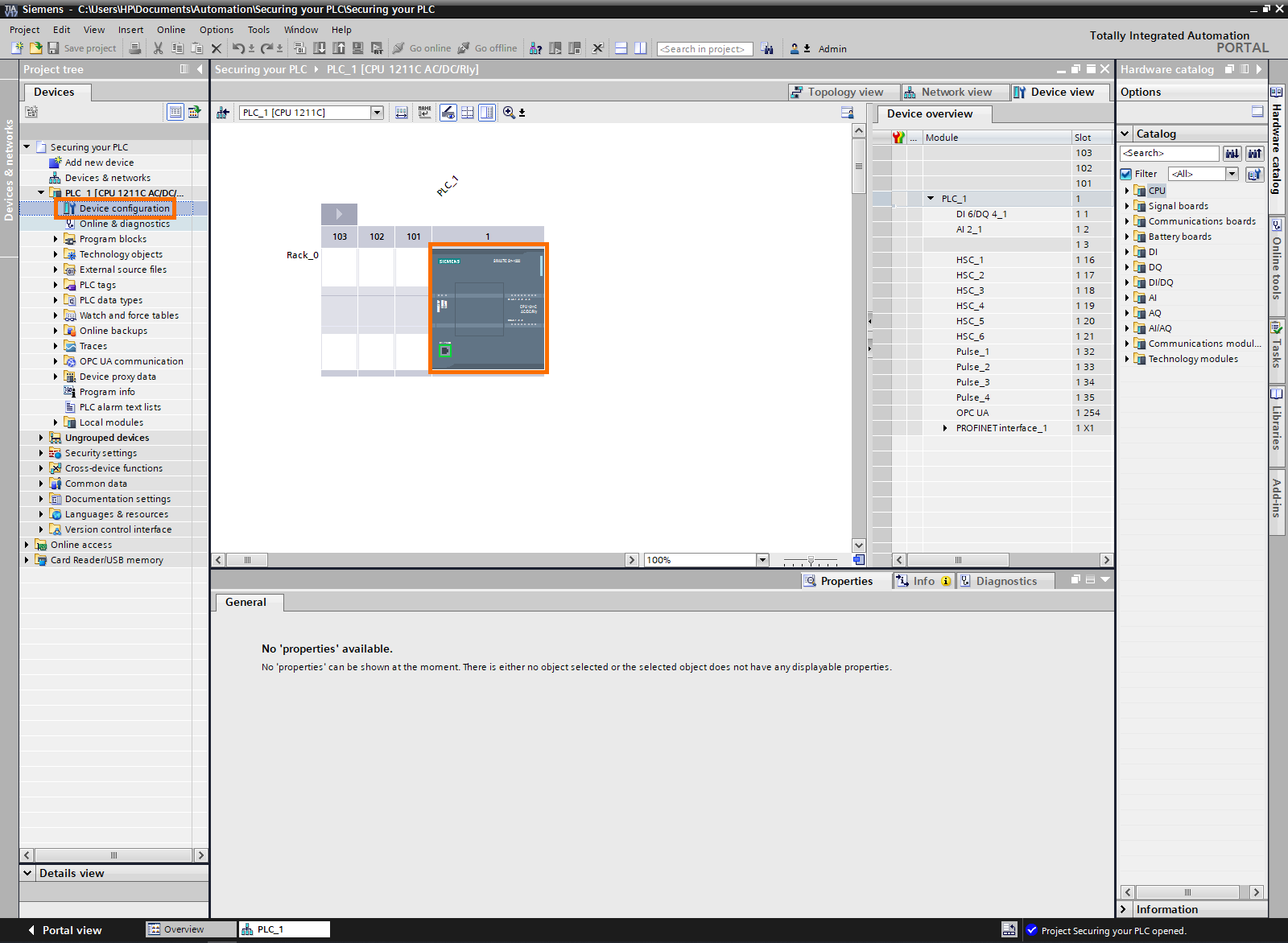 Securing your PLC Hardware in Siemens TIA Portal