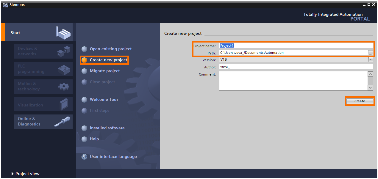 Siemens PLC Programming | New PLC and HMI Project in TIA Portal v16