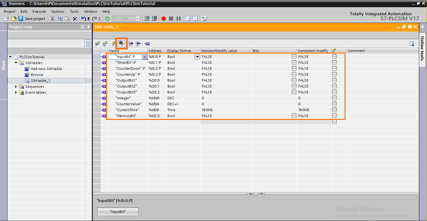 An Introduction to Basic Simulations with TIA Portal’s PLCSim