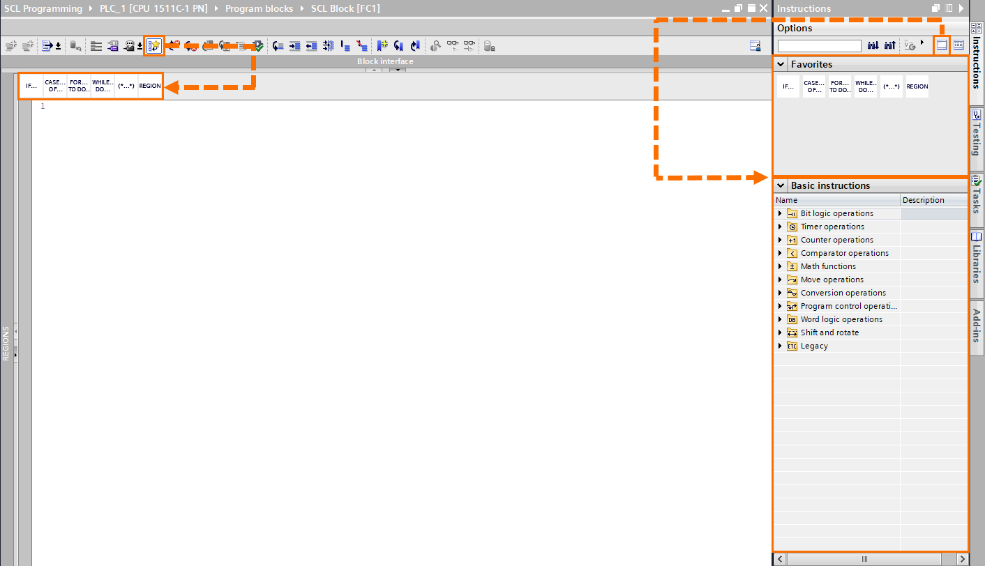 Using SCL Instructions in TIA Portal