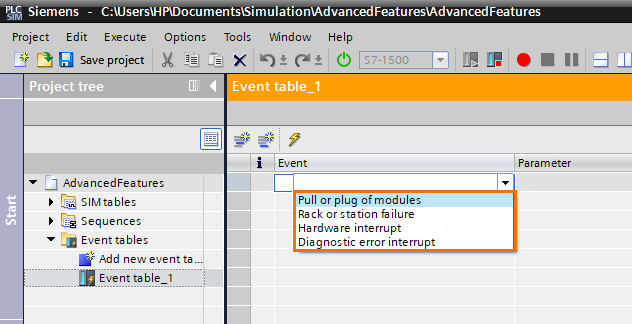 Using Event Tables and Simulating your HMI with PLCSim