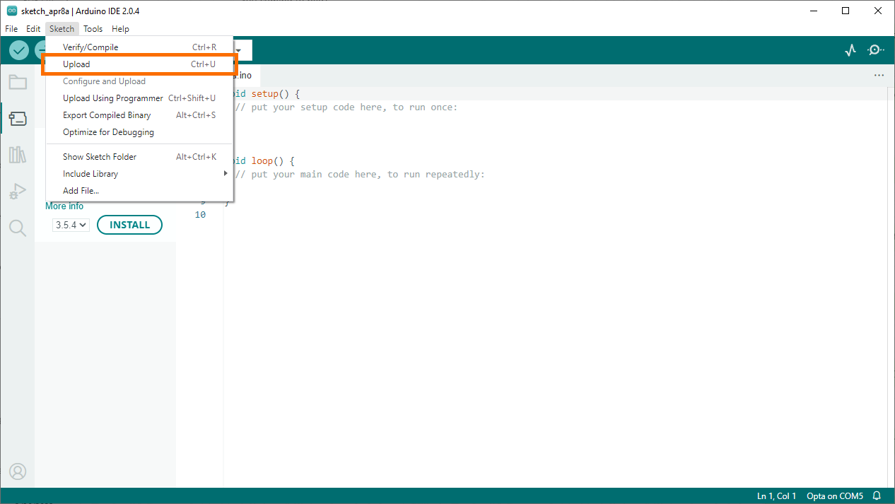 Arduino Opta | Downloading & Installing Software / Tools, Configuring ...