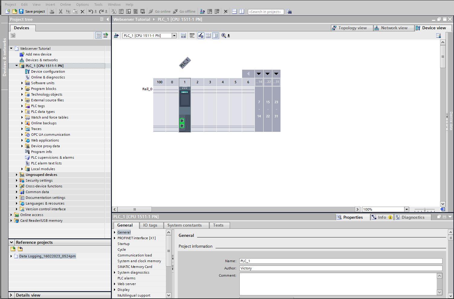 Siemens PLC Web Server for S71500 in TIA Portal – Accessing your PLC from the Web