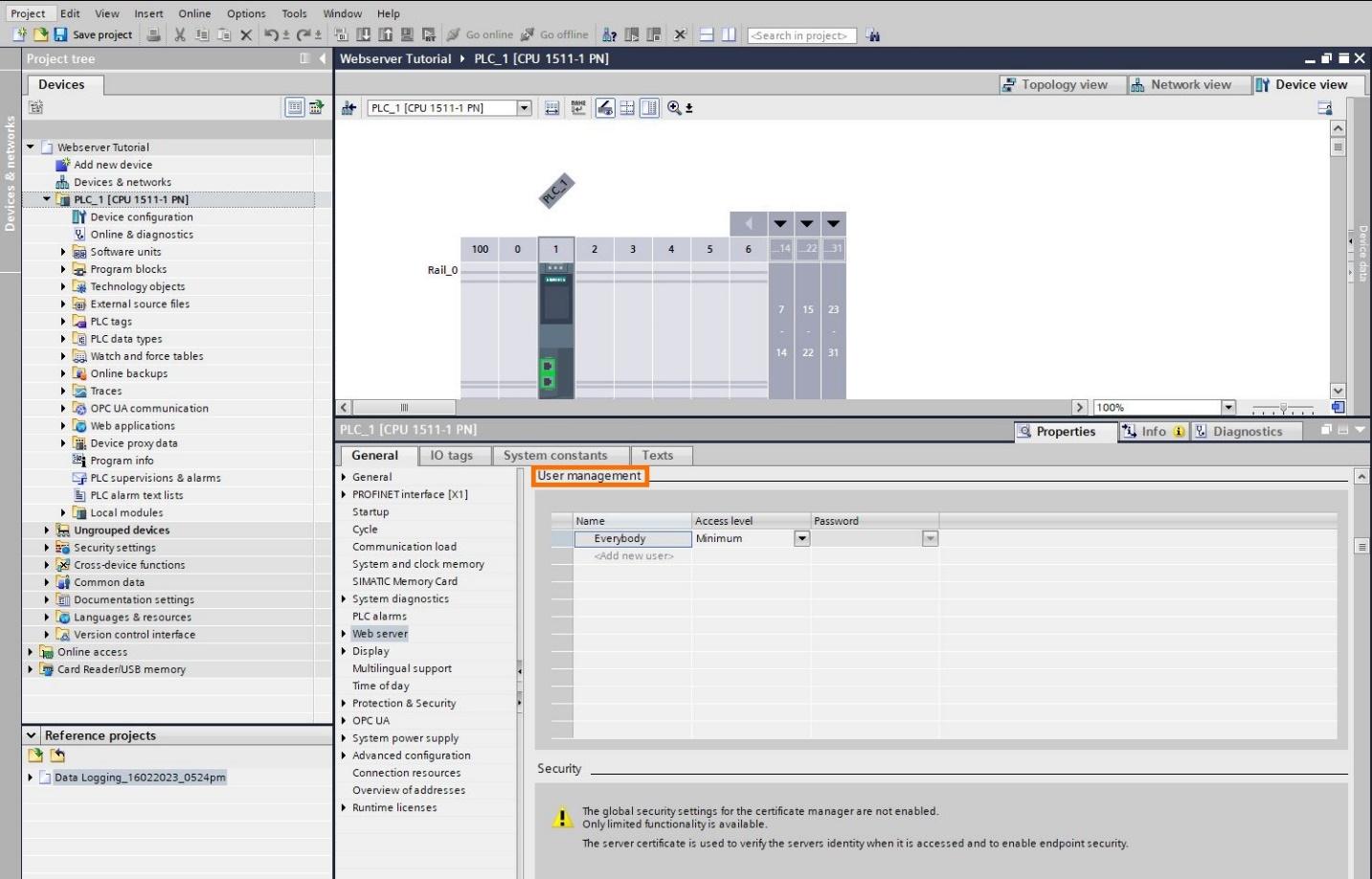 Siemens PLC Web Server for S71500 in TIA Portal – Accessing your PLC from the Web