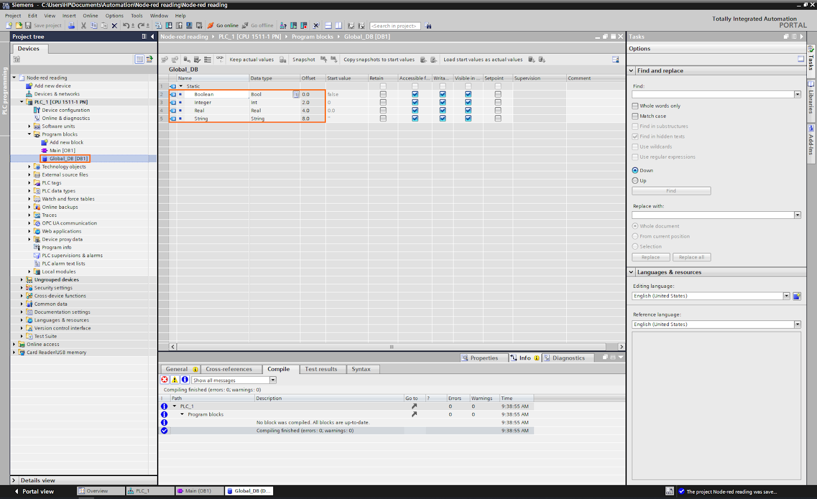 Accessing TIA Portal’s PLC tags using Node-RED Accessing TIA Portal’s PLC tags using Node-RED