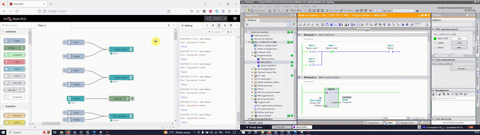 Accessing TIA Portal’s PLC tags using Node-RED Accessing TIA Portal’s PLC tags using Node-RED