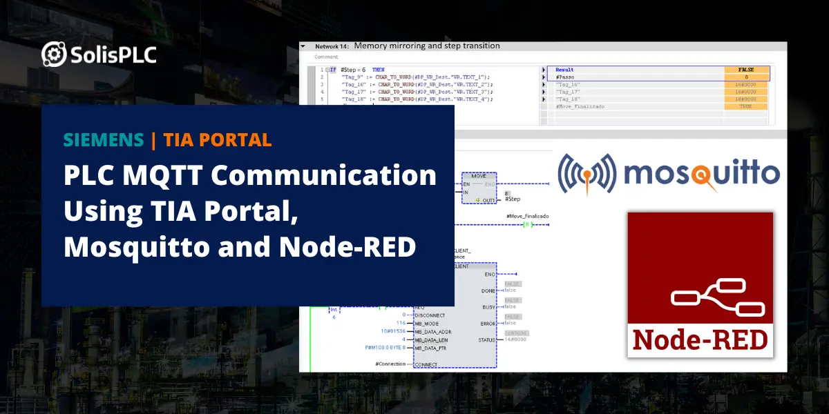 PLC MQTT Communication Using TIA Portal, Mosquitto and Node-RED