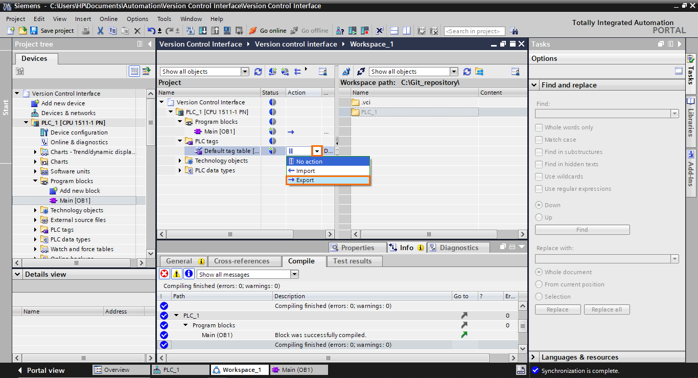 An Introduction to TIA Portal’s Version Control Interface Using Git and Github