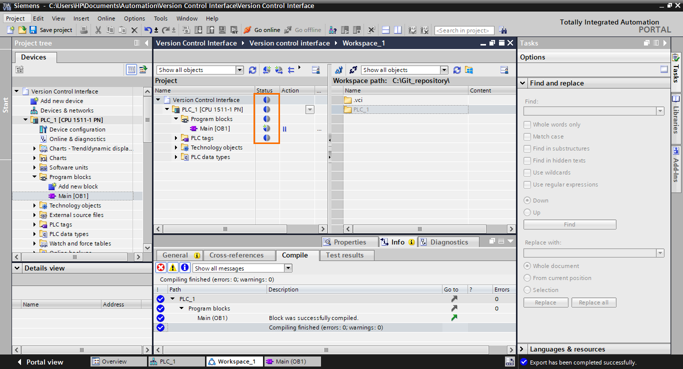 An Introduction to TIA Portal’s Version Control Interface Using Git and Github