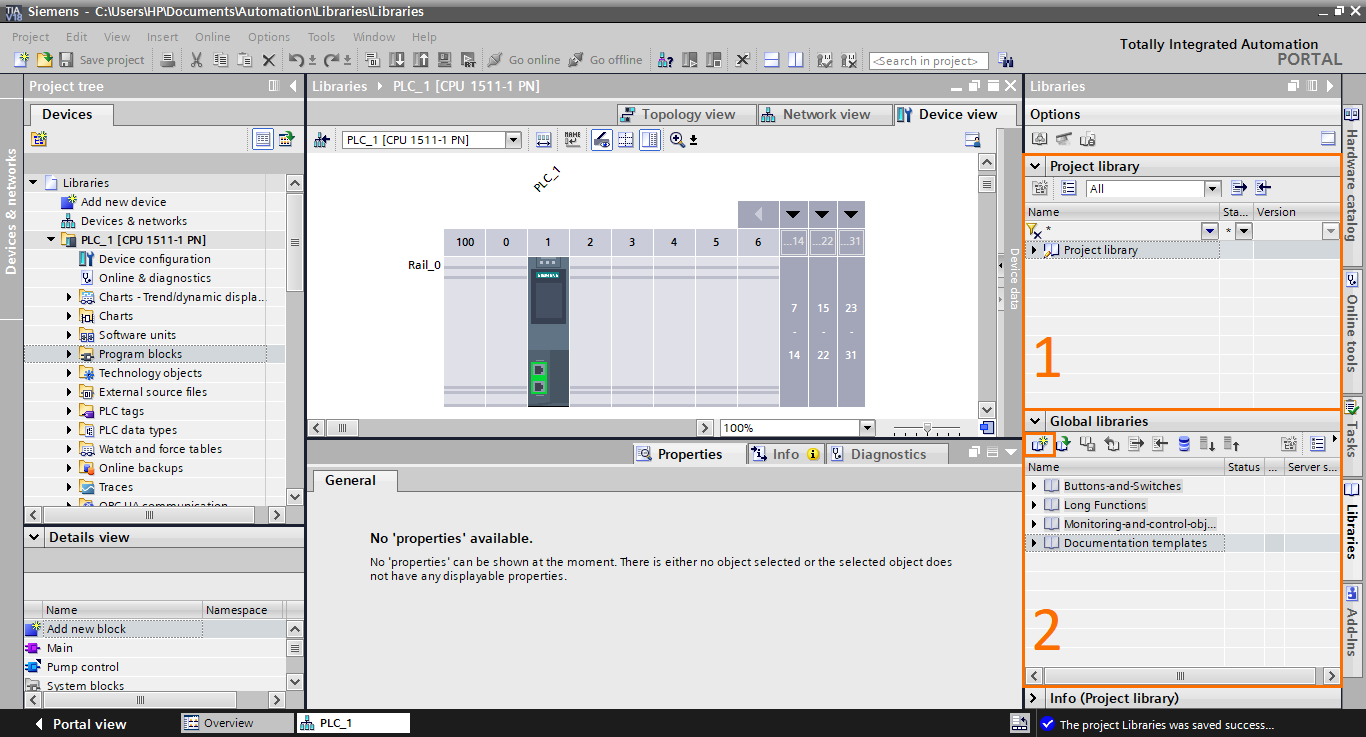 Working with Libraries in Siemens TIA Portal - PLC Programming