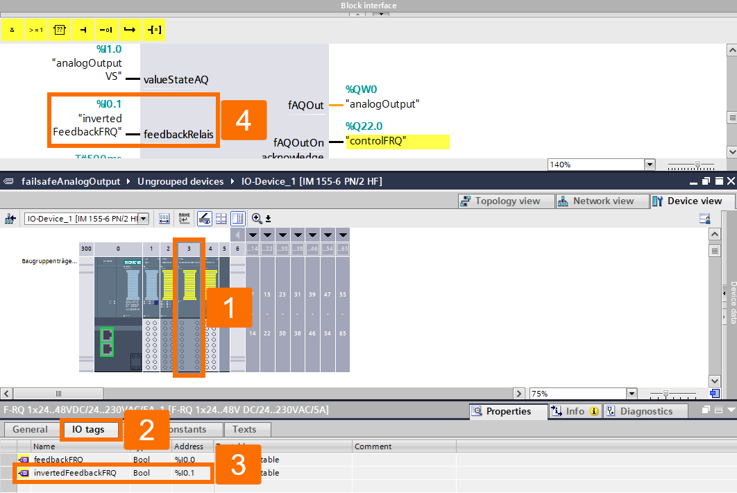 Generating Analog Output Signal for Fail-Safe System in Siemens TIA Portal