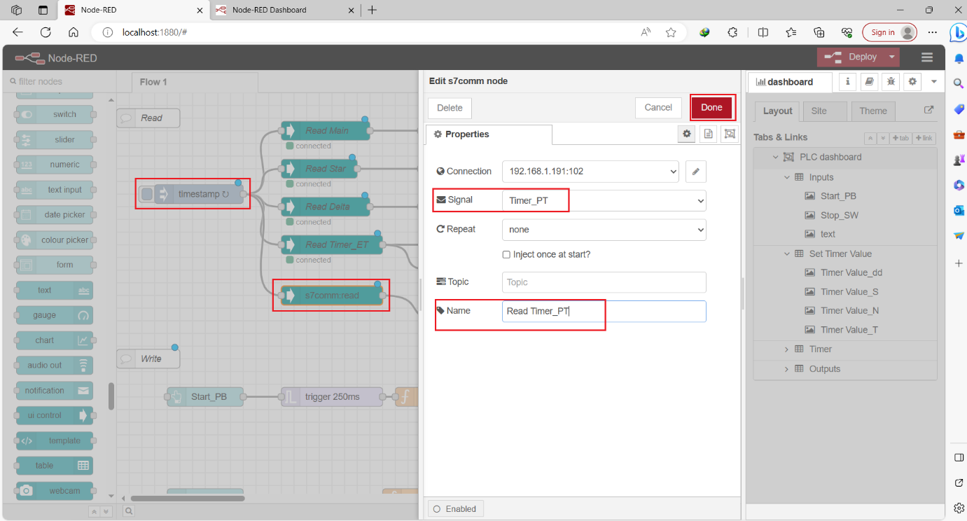 Siemens TIA Portal PLC Dashboard using Node-RED: A Step-by-Step Tutorial