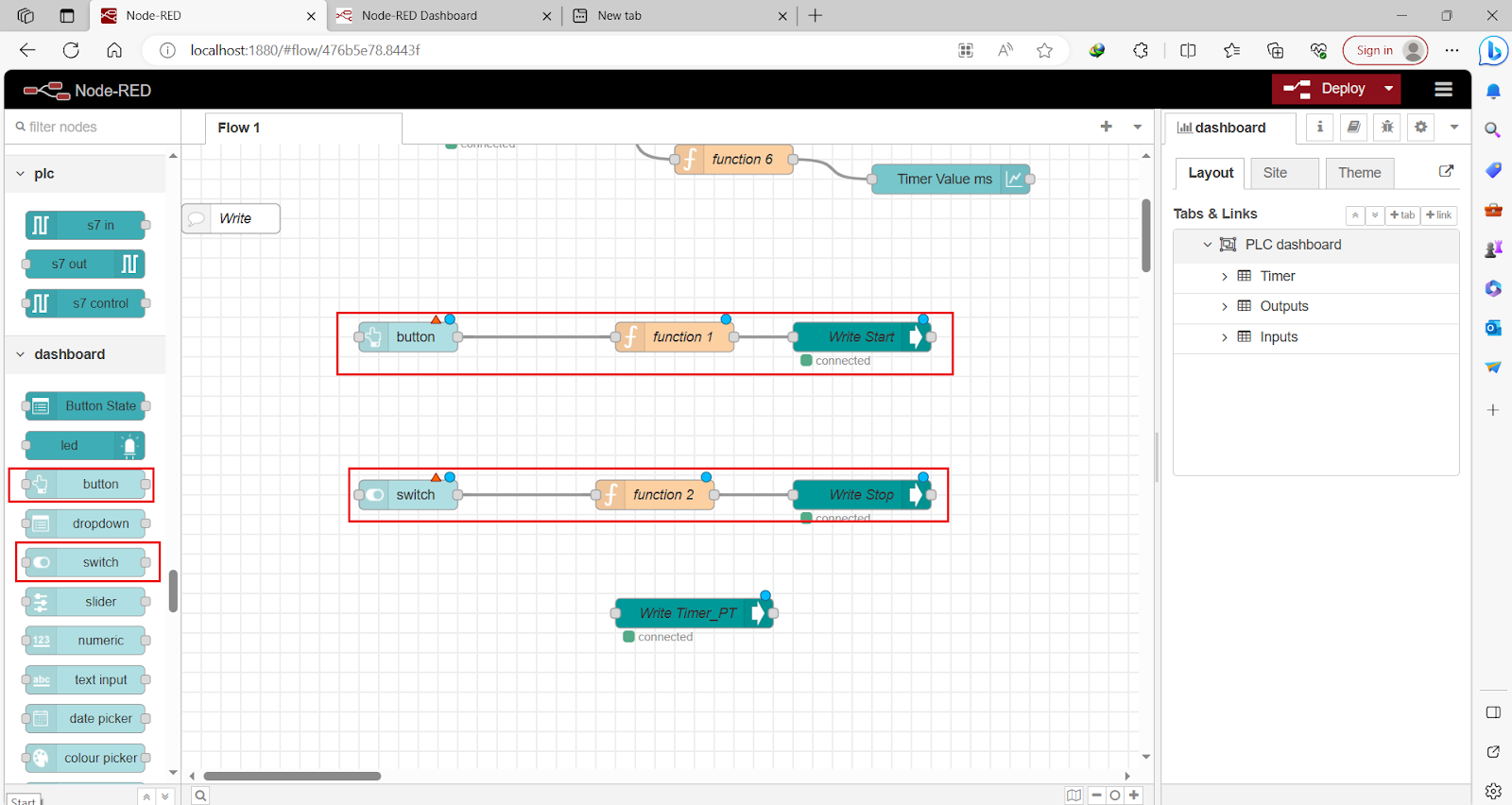 Siemens TIA Portal PLC Dashboard using Node-RED: A Step-by-Step Tutorial