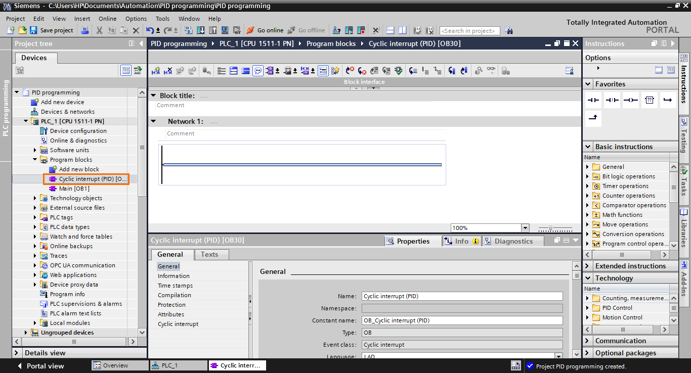 An Introduction to PID Programming in Siemens TIA Portal